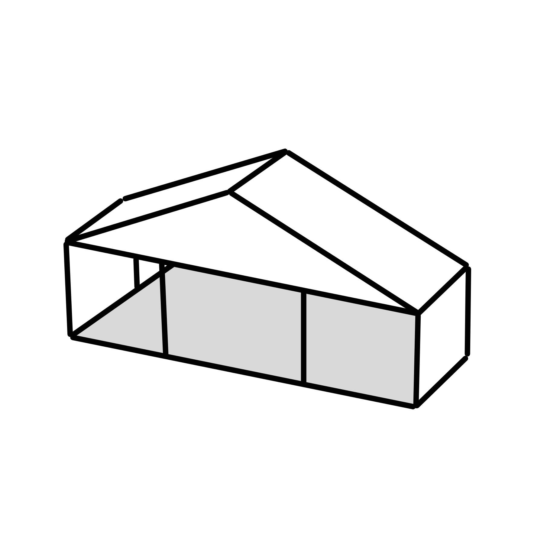 Clear Roof with Black Frame Marquee Pavilion 10M x 03M – Adelaide Party ...