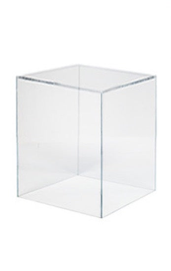 Clear Rectangular Plinth 28cm – Adelaide Party Hire