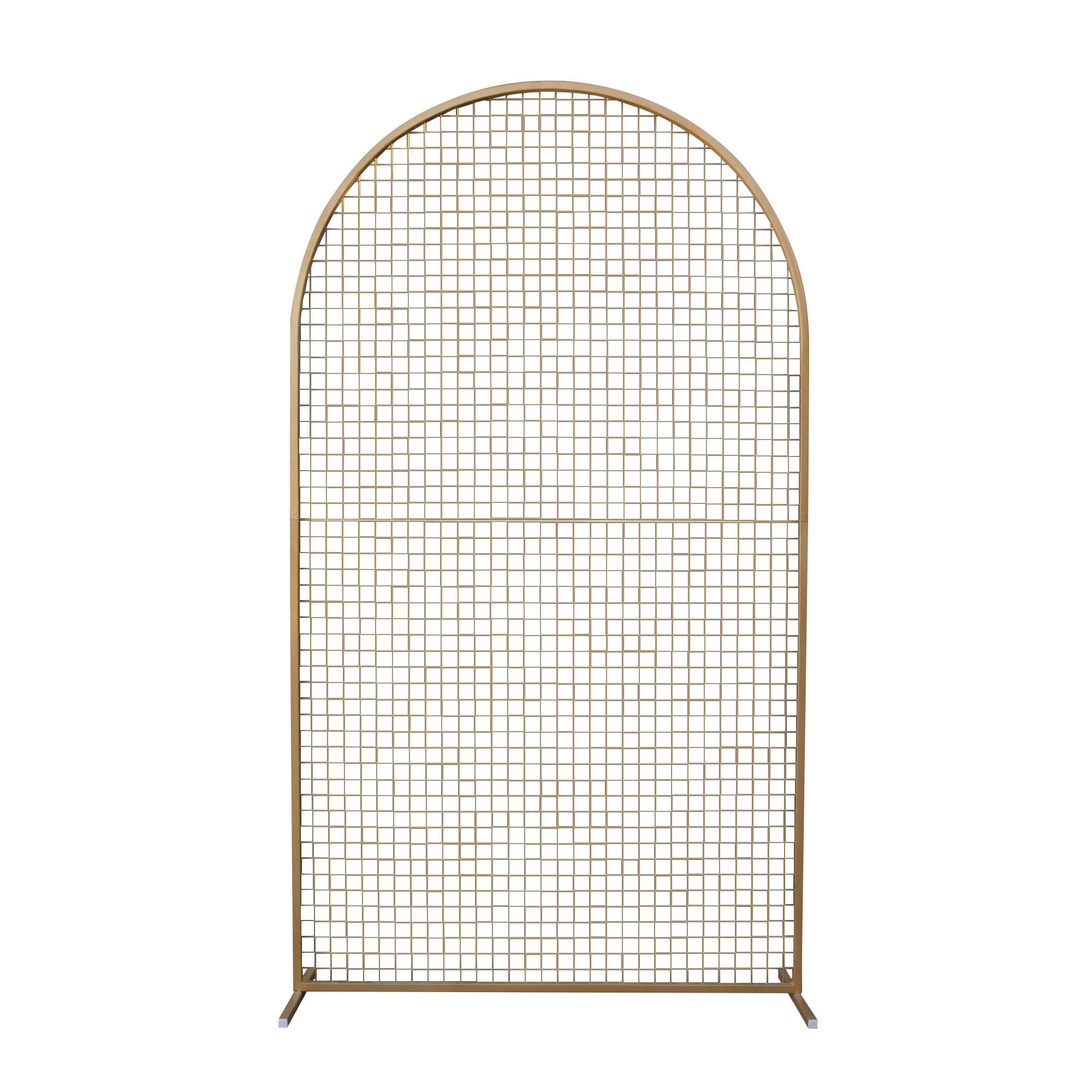 Gold Round Arch Mesh Display – Adelaide Party Hire